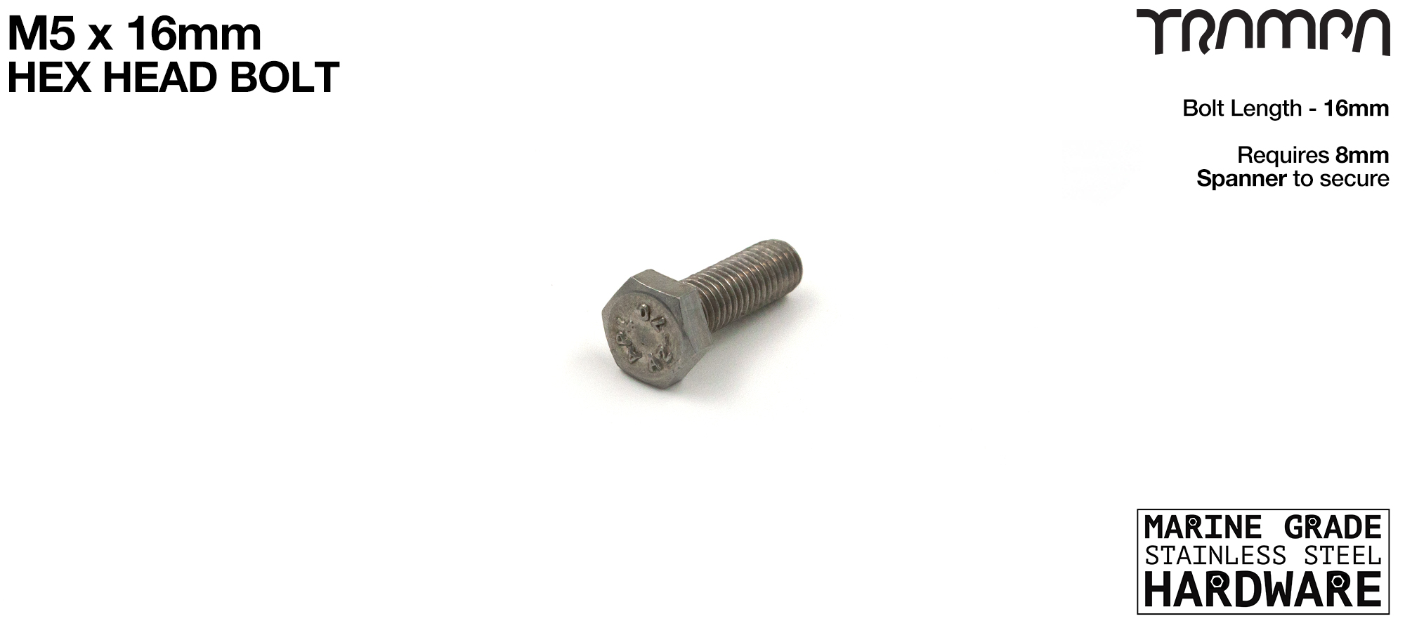 M5x18mm Hex Head Bolt ISO 4017