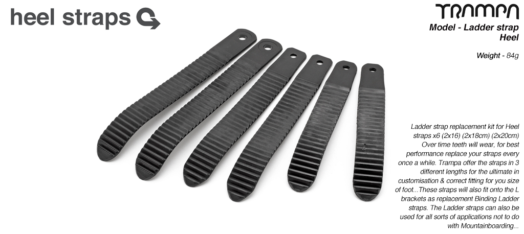 Ladder strap kit for Heel straps x 6
